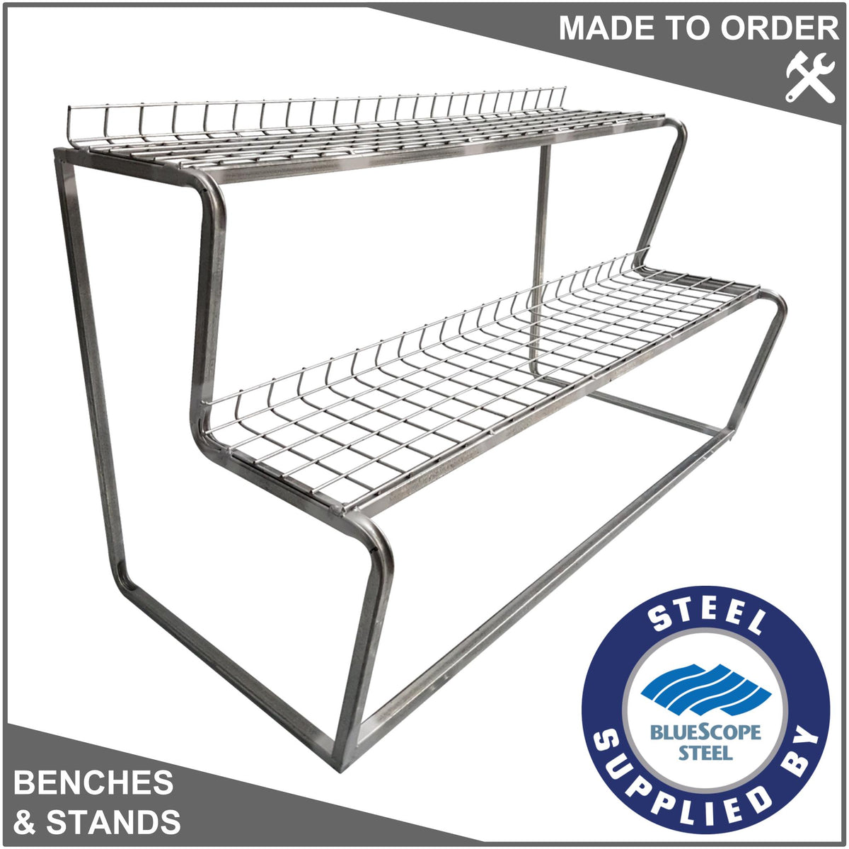 Adloheat - 2 Tier Plant Stand - Australian Made - Bluescope Steel
